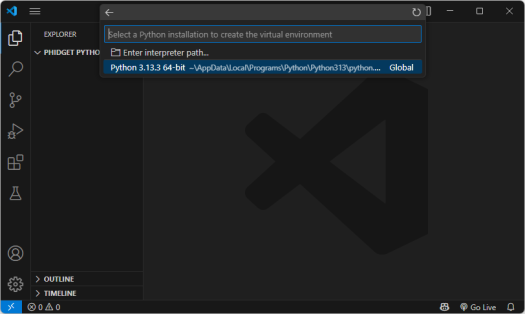 Language - Python - Phidgets Support