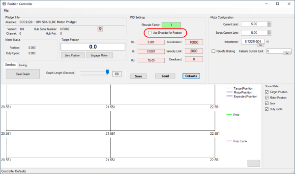 MotorPositionController API Guide - Phidgets Support