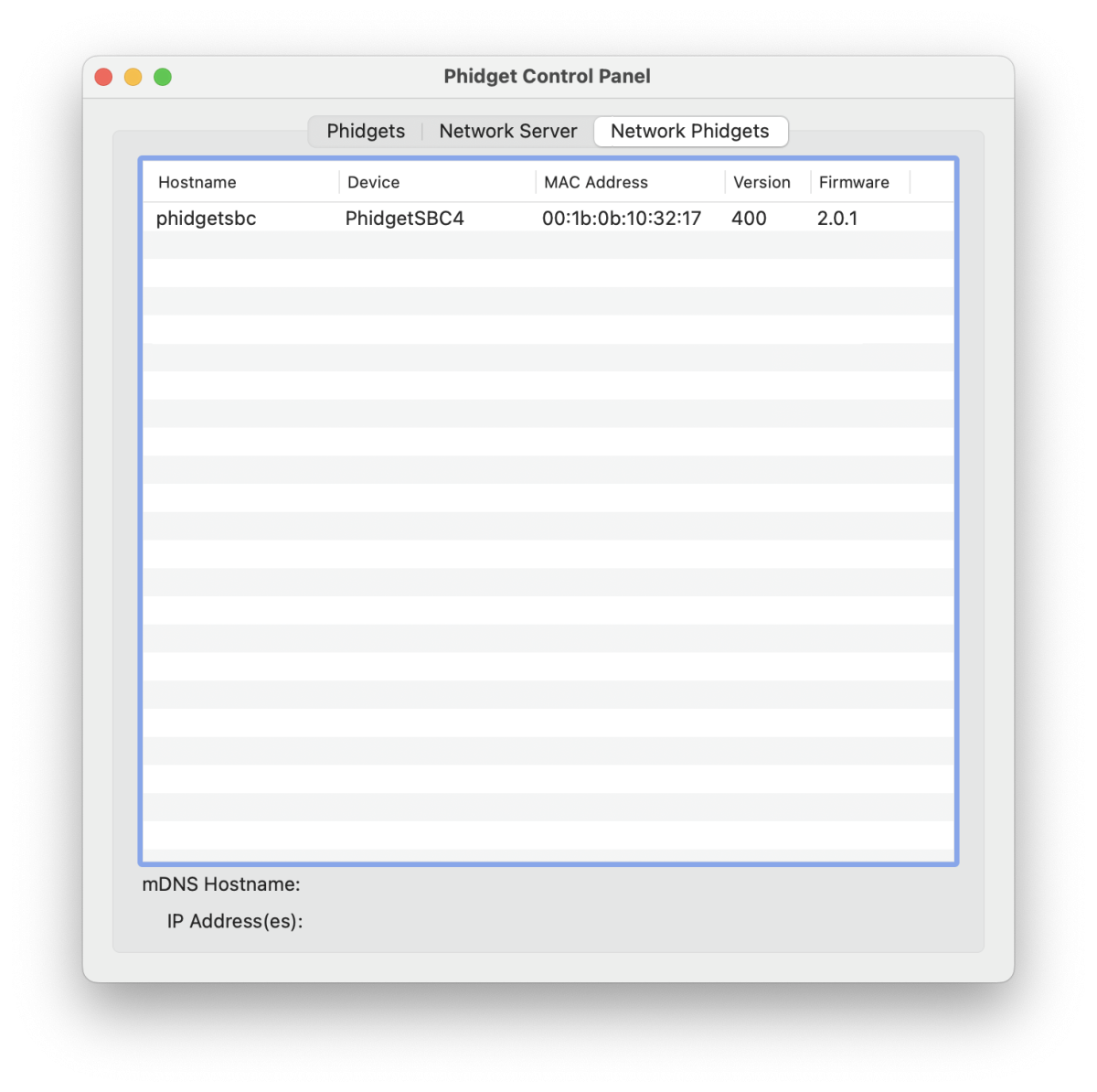 Phidget Control Panel - Phidgets Support