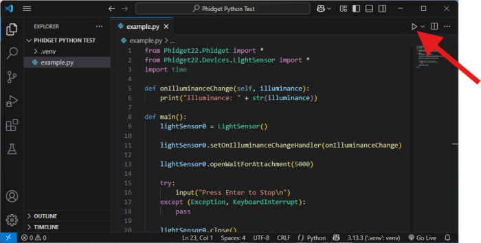 Language - Python - Phidgets Support