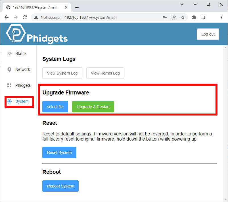 Firmware Upgrade | Phidgets