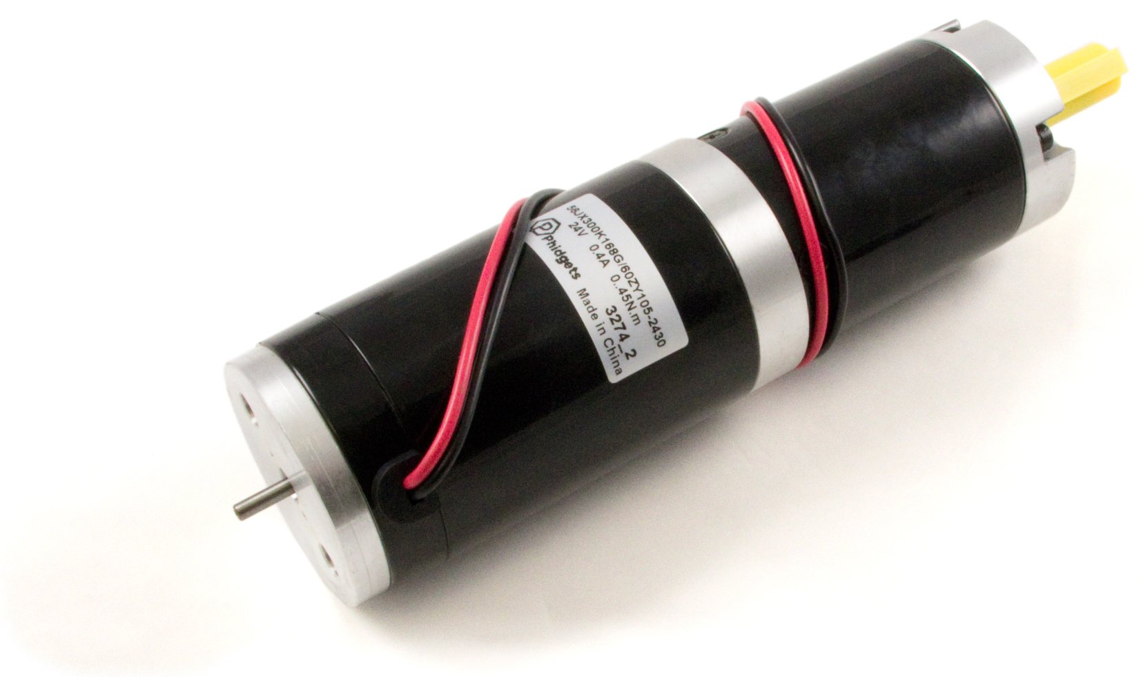 24V/173.3Kg-cm/15RPM 168:1 DC Gear Motor - 3274_2 - Phidgets
