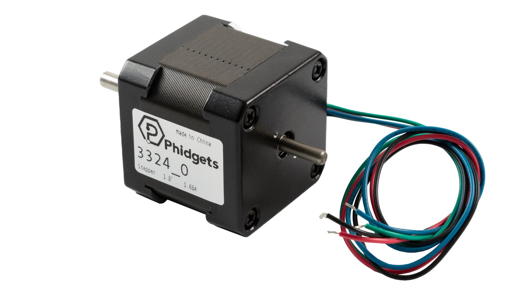 NEMA17 - 1.8 Degree - 1.68A Stepper - Gearless - 3324_0 - Phidgets