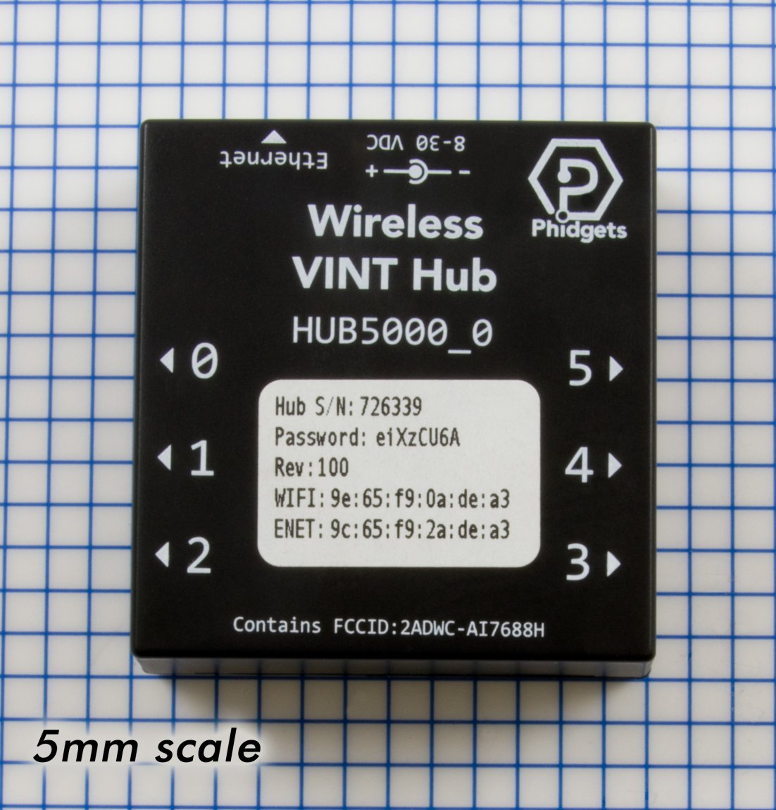 Wireless VINT Hub - HUB5000_0 - Phidgets