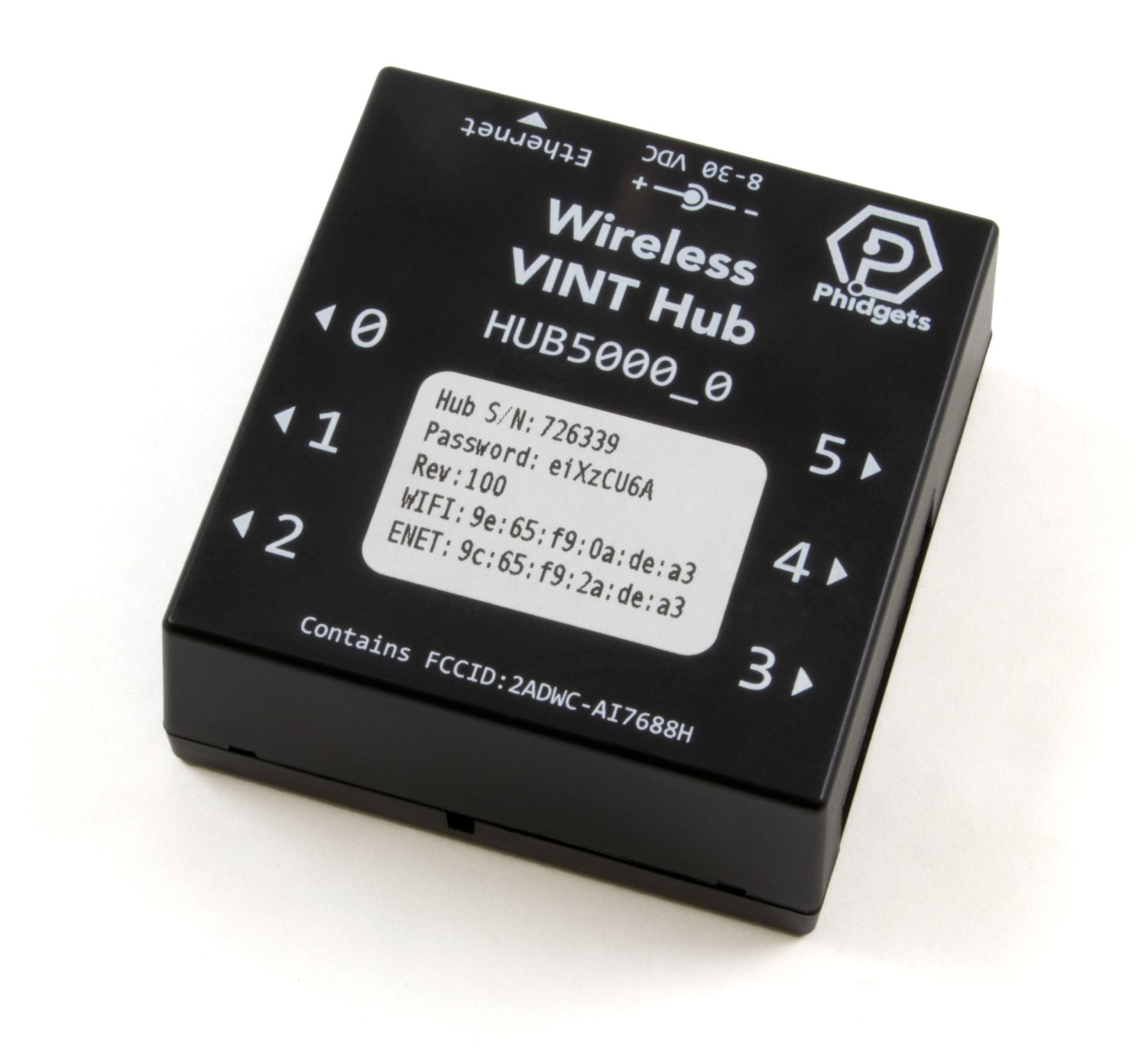 Wireless VINT Hub - HUB5000_0 - Phidgets