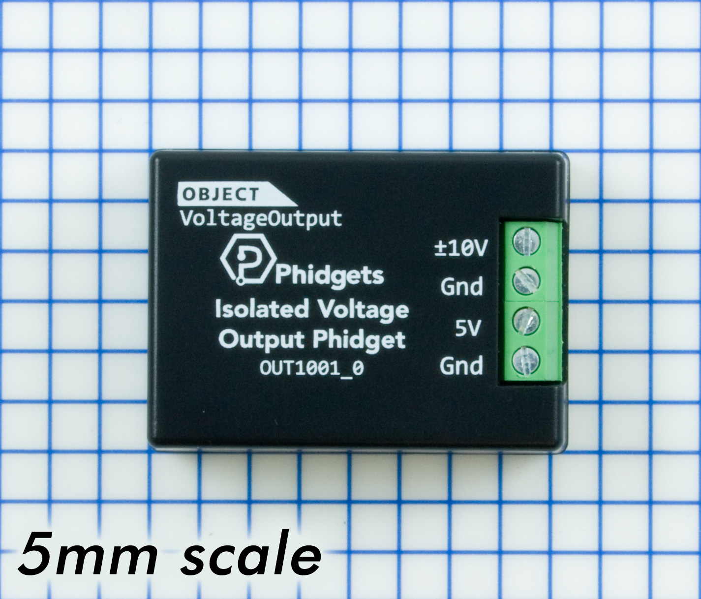 Isolated 12-bit Voltage Output Phidget - OUT1001_0 - Phidgets